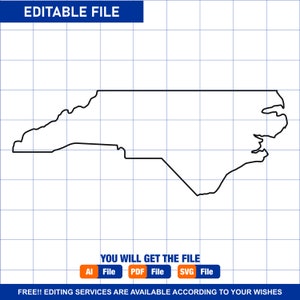 North Carolina Outline SVG Files North Carolina Cut Files United States ...