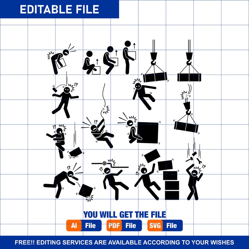 Warning Sign Danger Risk Symbol Safety Precaution Workplace Manual ...