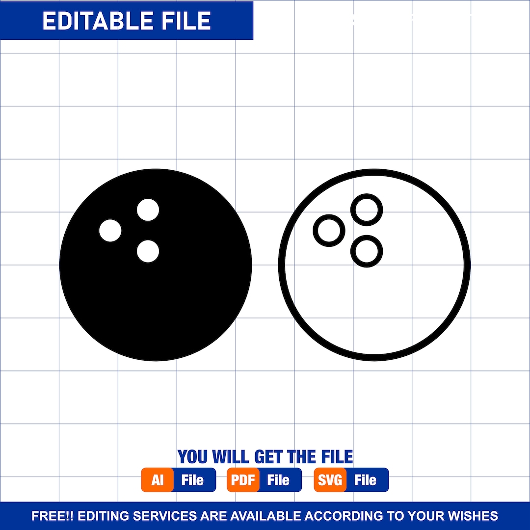 Bowling Ball SVG Files Bowling Ball Cut Files Bowling Ball Vector Files ...