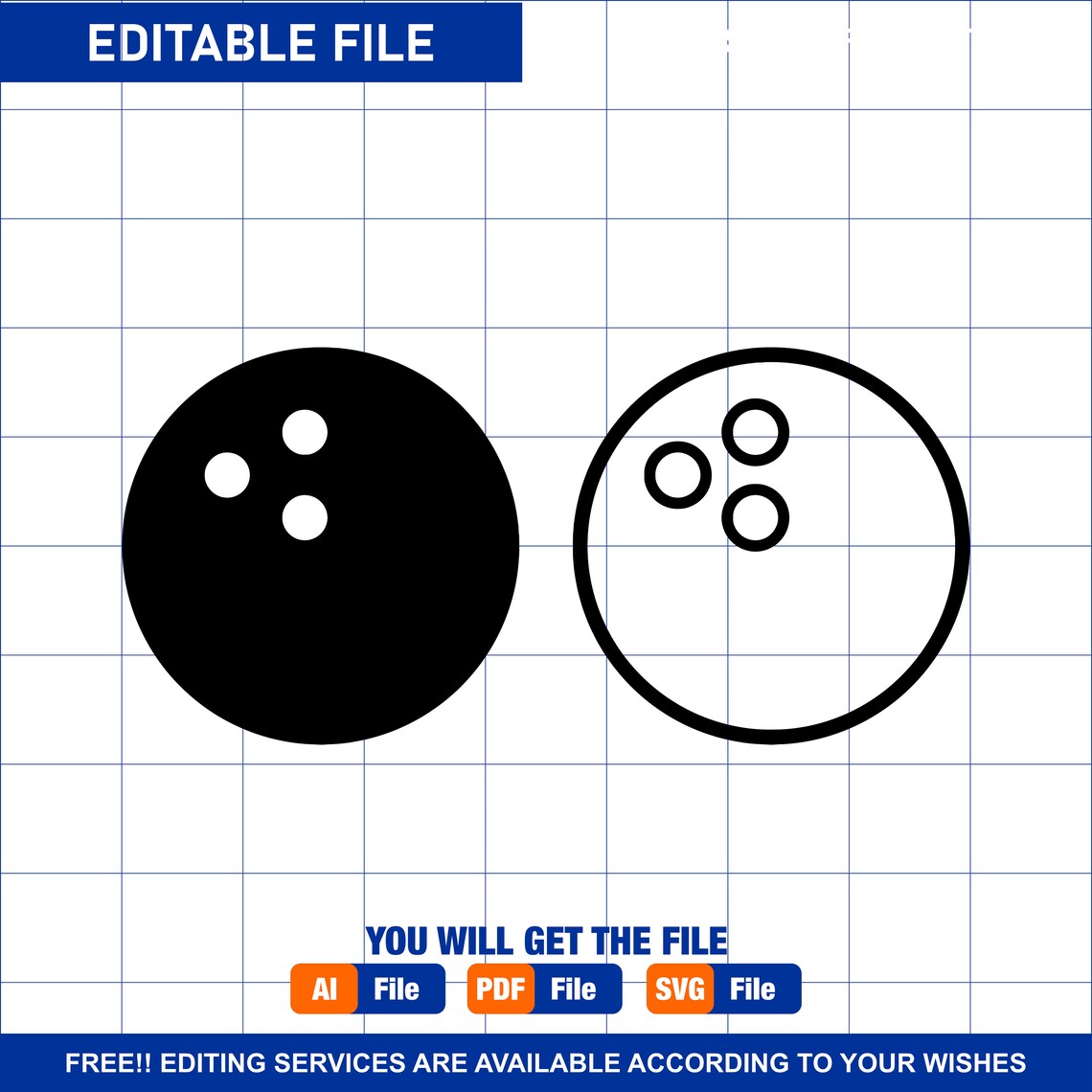 Bowling Ball SVG Files Bowling Ball Cut Files Bowling Ball Vector Files ...