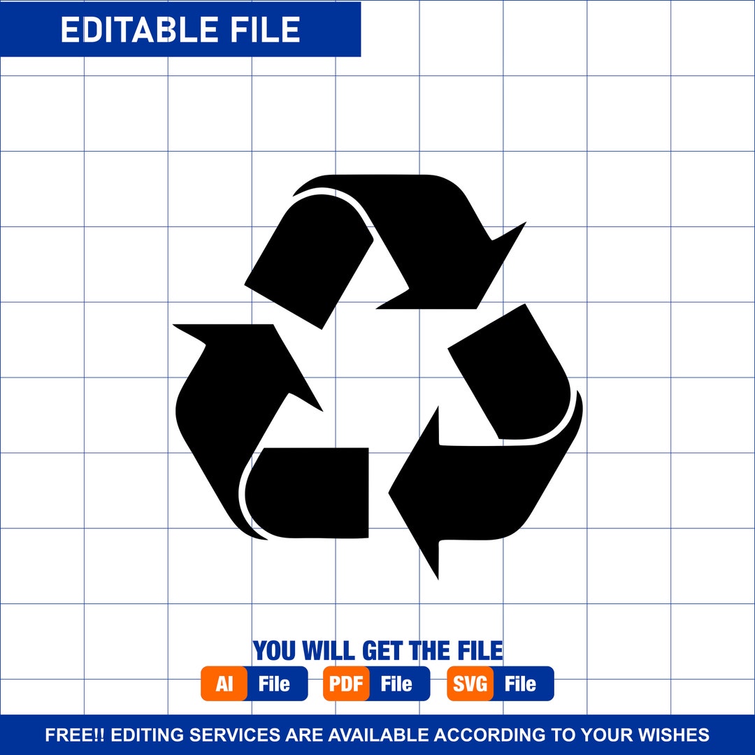 Recycling Symbol SVG Files Recycle Logo Cut Files Recyclable Logo ...
