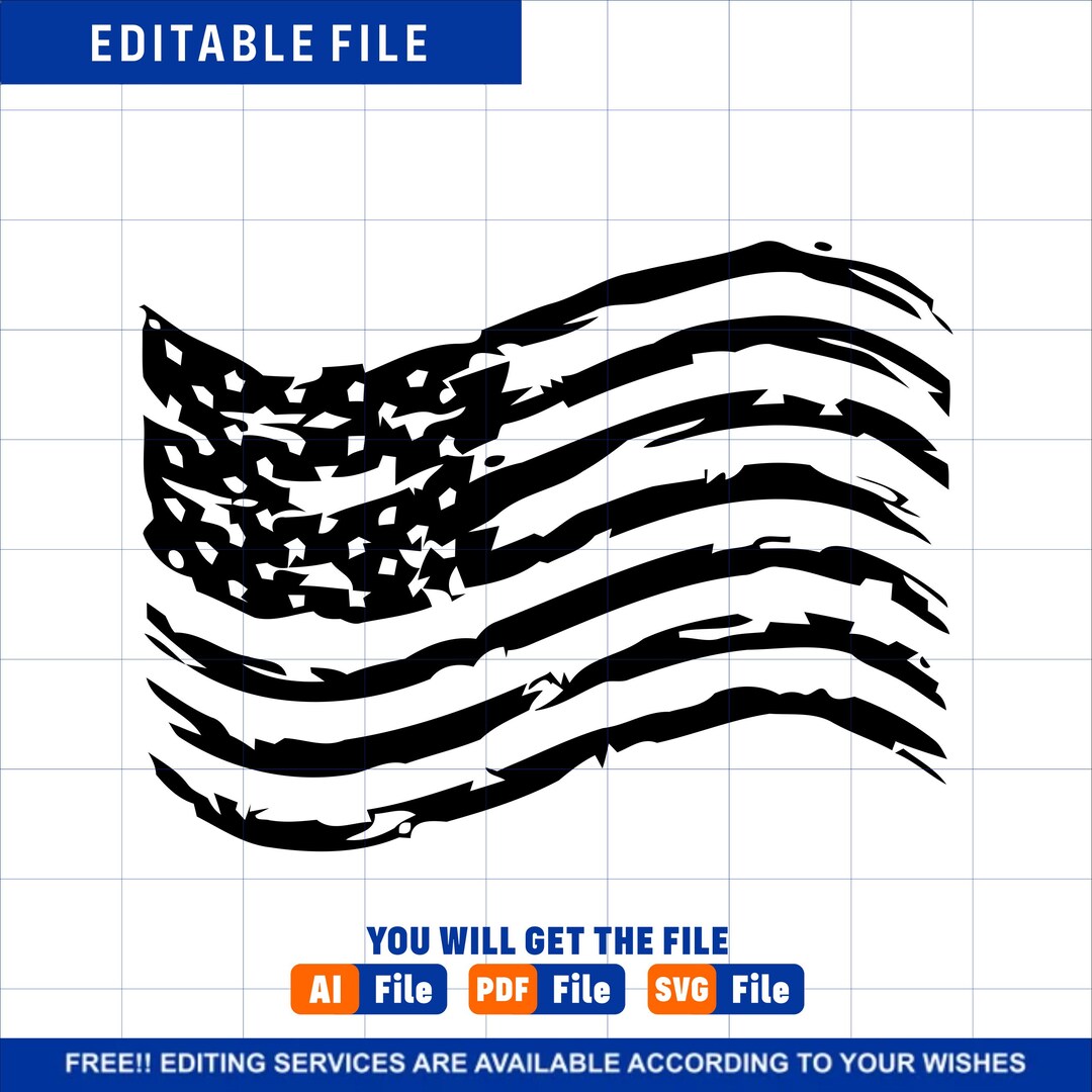Independence American Flag SVG USA Flag Svg 4th July Svg USA Flag ...