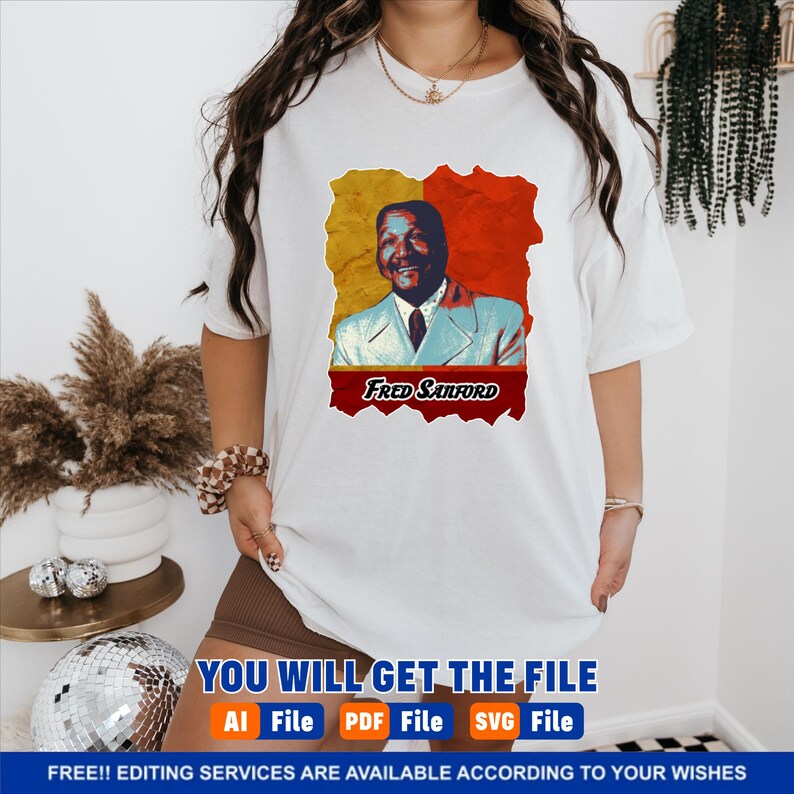 Vintage Fred Sanford Png Svg, Sanford and Son Png, You Big Dummy Png ...