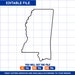 Mississippi Outline SVG Files Mississippi Cut Files United States of ...