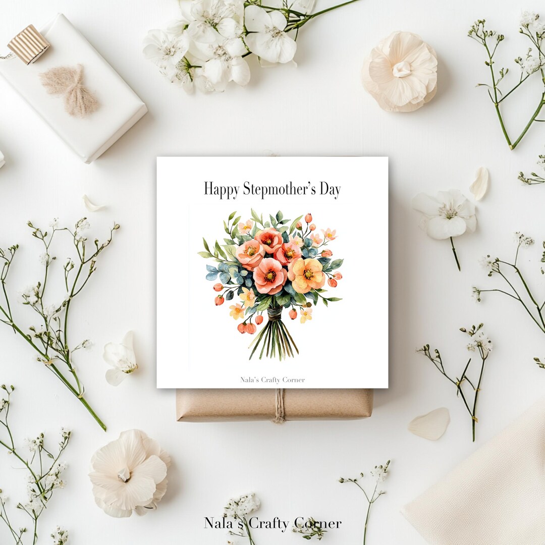 Digital Happy Step Mother’s Day Greetings Card Mom Mama Stepmom ...