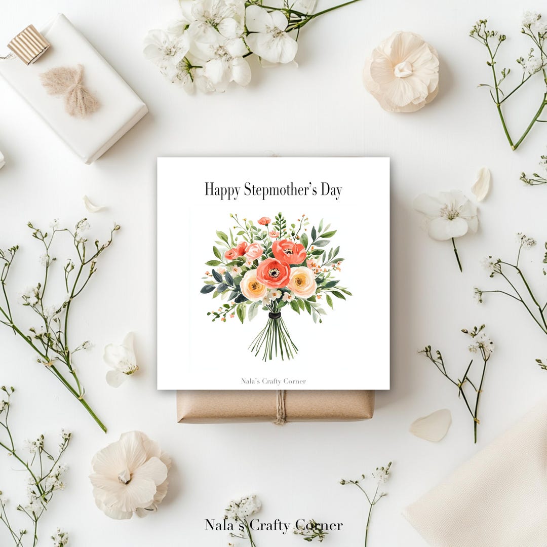 Digital Happy Step Mother’s Day Greetings Card Mom Mama Stepmom ...