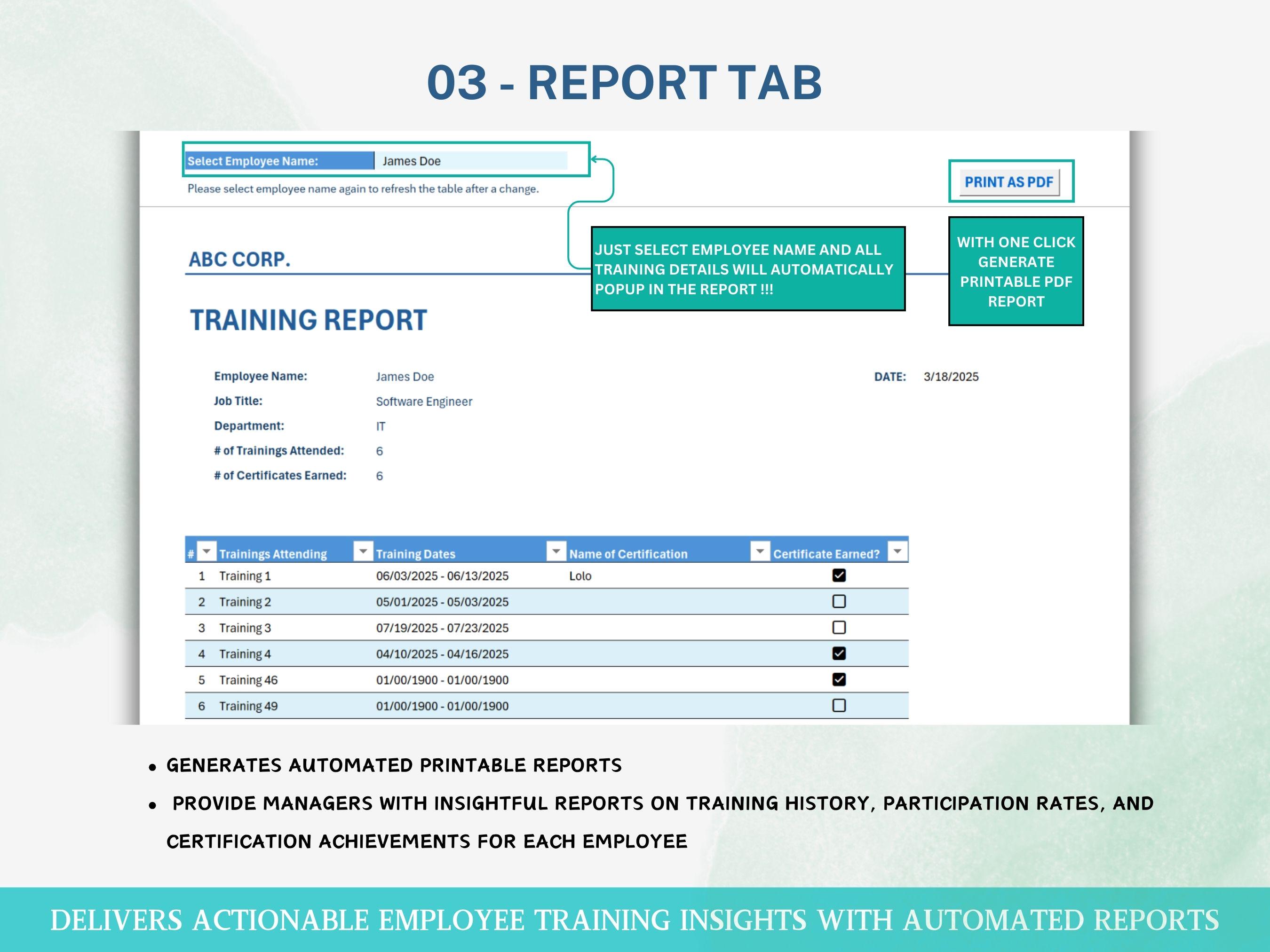 Employee Training Tracker Excel Spreadsheet Certification Tracker ...