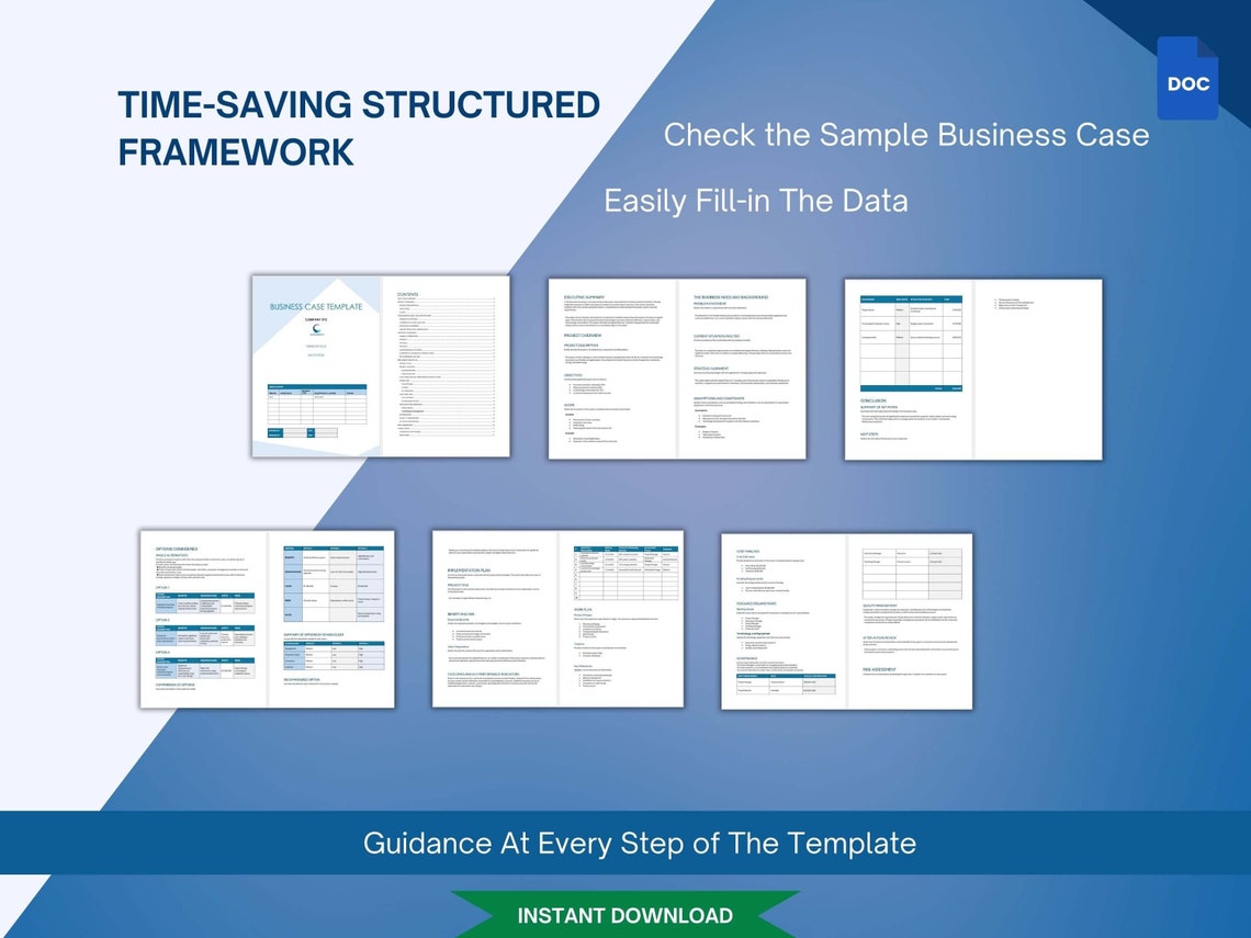 Business Case Excel Template: Professional Business Plan for Startups ...