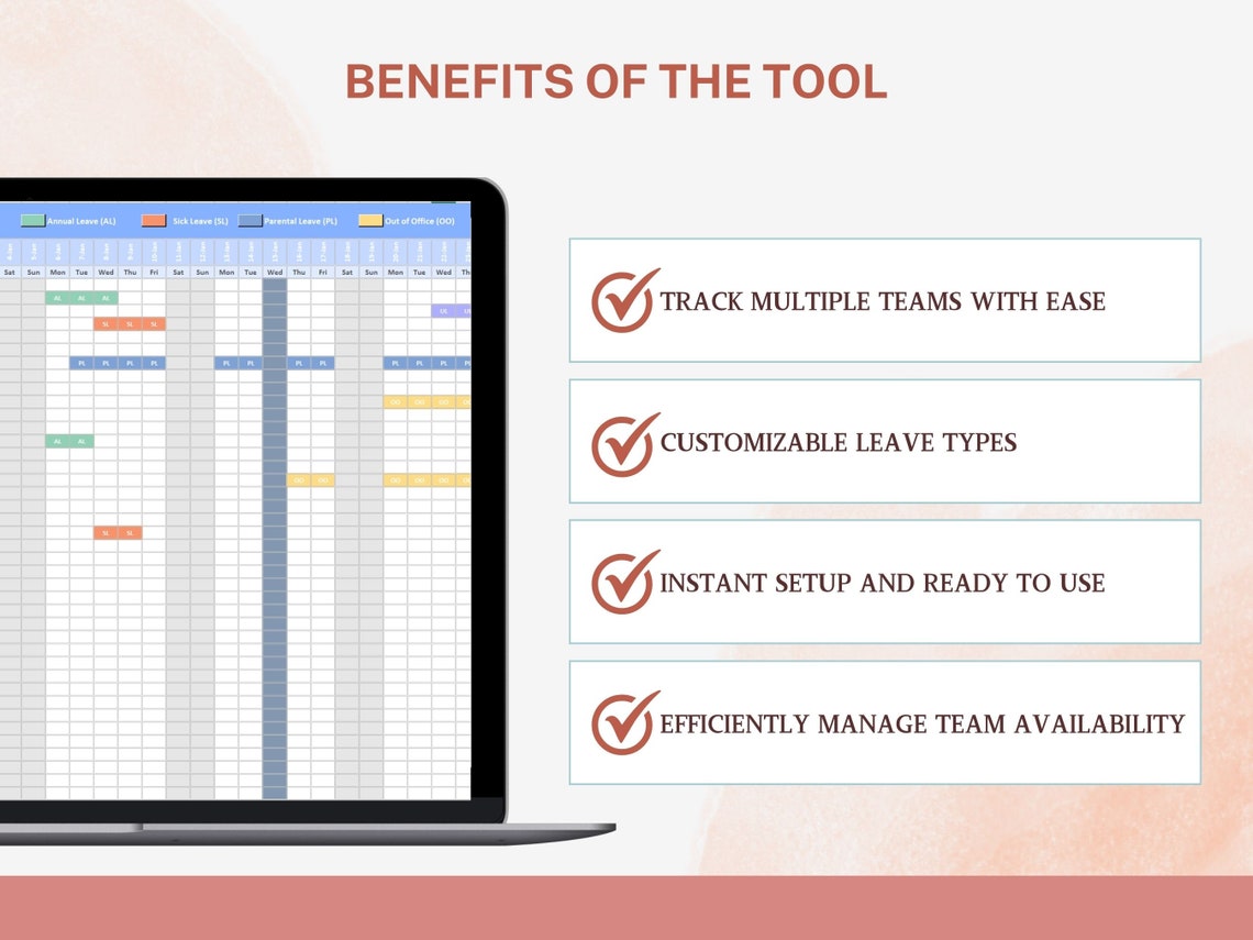 Employee Leave Tracker for Project Management: PTO Planner Excel ...