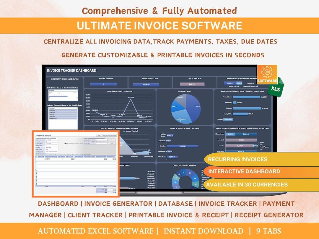 Invoice Tracker Software for Small Business Receipt Generator ...