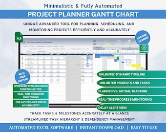 Project Tracker Timeline Management Template Simple Easy to Use Excel ...