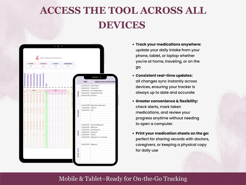Medication Tracker Template Excel Printable Daily Medication Log Google ...