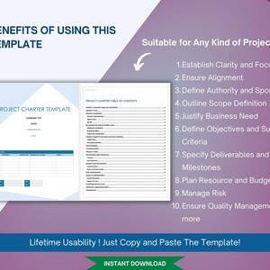 Project Charter Template: Professional Project Plan Document for ...