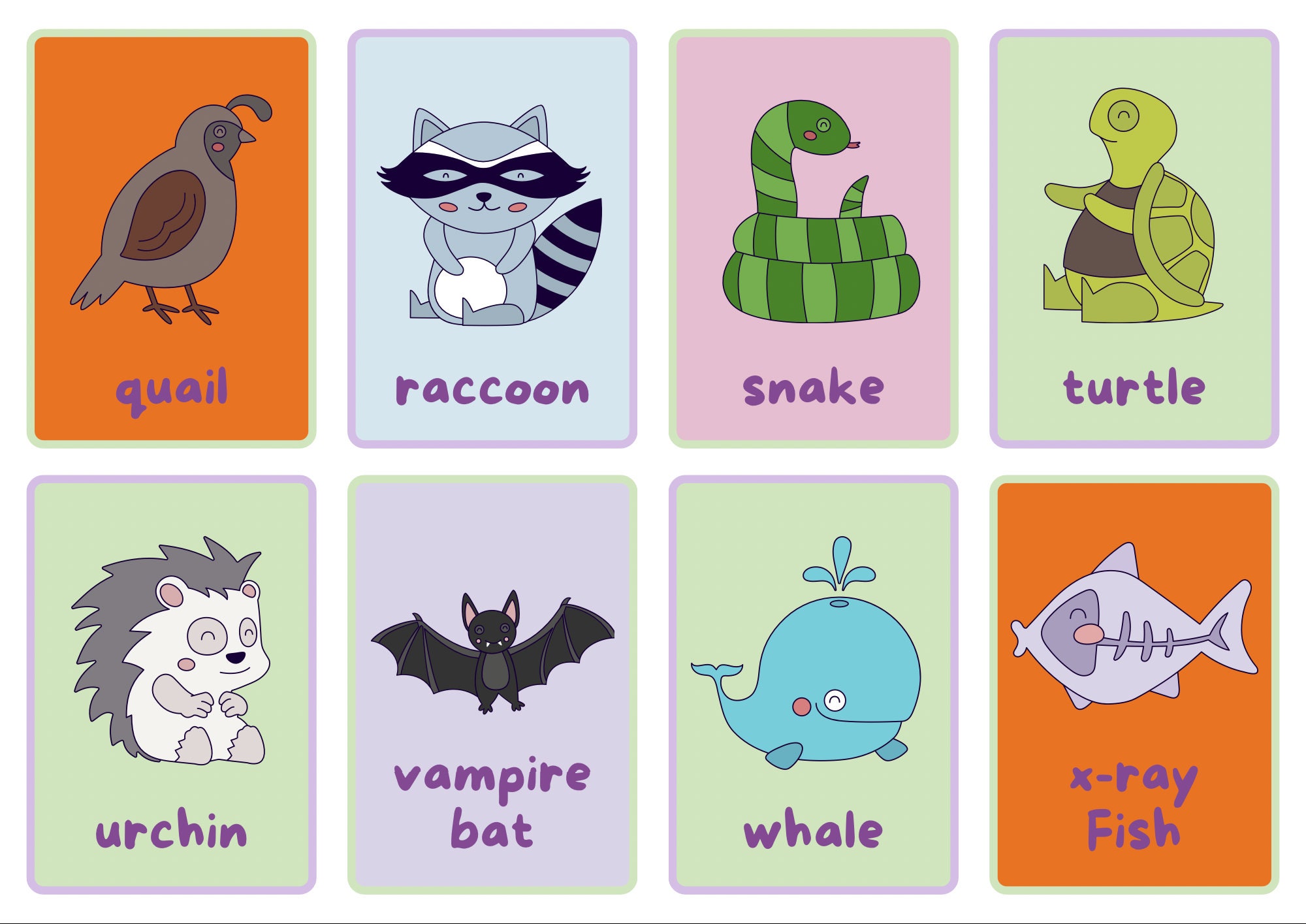 Animal Alphabet Printable Flashcards - Etsy