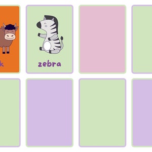Animal Alphabet Printable Flashcards - Etsy