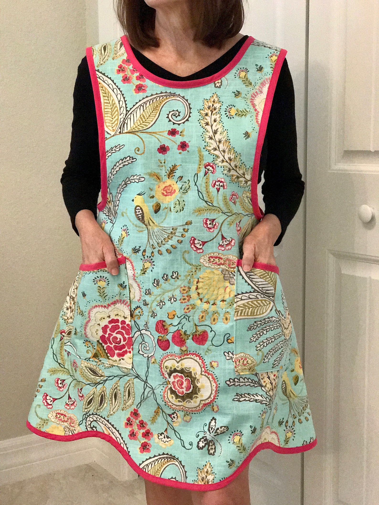 Crossback Apron - Vintage Style Apron - Fancy Apron - Kitchen Apron ...