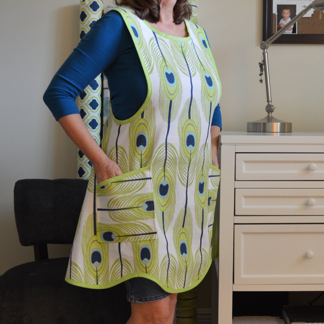 Cross Back Apron - Fancy - Kitchen Apron - Retro Apron - Smock Apron in ...