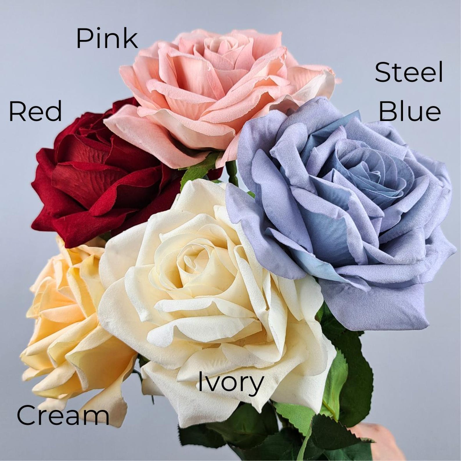 Red Velvet Rose, Artificial Red Flower, Wedding Decor Red Roses, Large ...