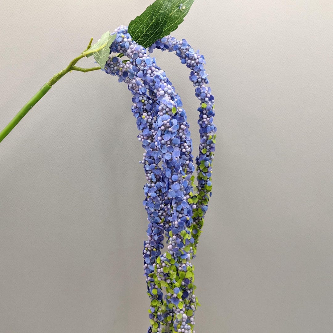 Blue Amaranthus Artificial, Large Amaranthus Faux, Hanging Flowers ...