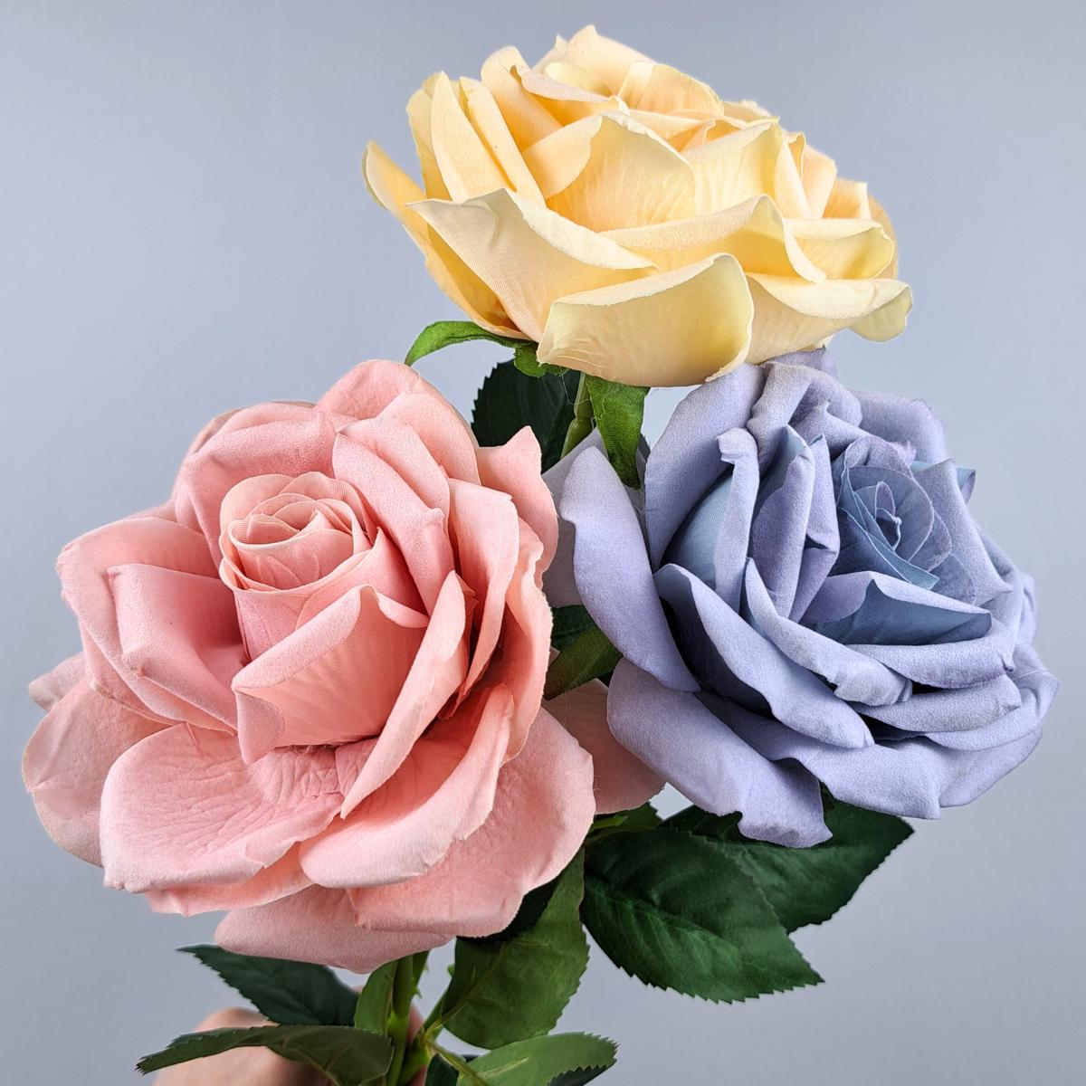 Red Velvet Rose, Artificial Red Flower, Wedding Decor Red Roses, Large ...