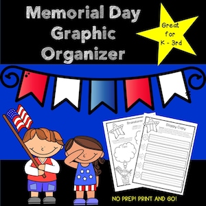 Memorial Day Writing Templates | Graphic Organizers and Stationery ...
