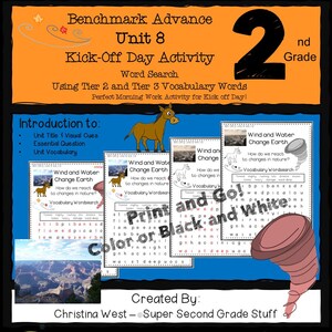 Benchmark Advance Aligned | 2nd Grade Unit 8: Activity for Kick off Day ...