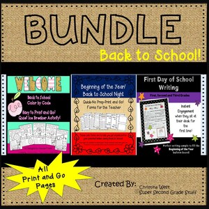 Back to School | Ice Breaker Activity | 1st – 3rd | Homeschool ...