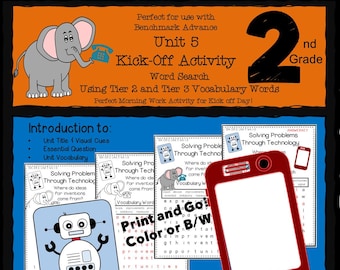 Benchmark Advance Aligned | 2nd Grade Unit 4: Activity for Kick off Day ...