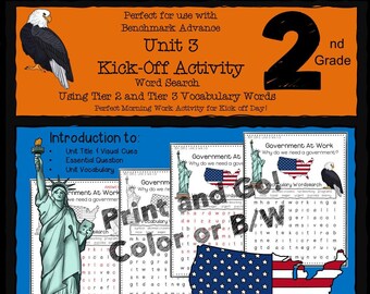 Benchmark Advance Aligned | 2nd Grade Unit 4: Activity for Kick off Day ...