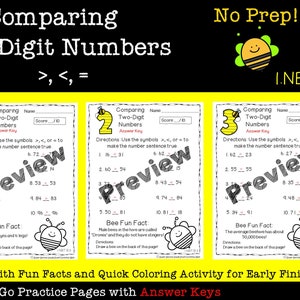 Comparing Two Digit Numbers | Comparison Symbols | Place Value | Math ...