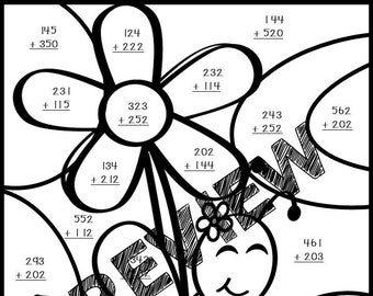 Two and Three Digit Addition | Regrouping and No Regrouping | Spring ...