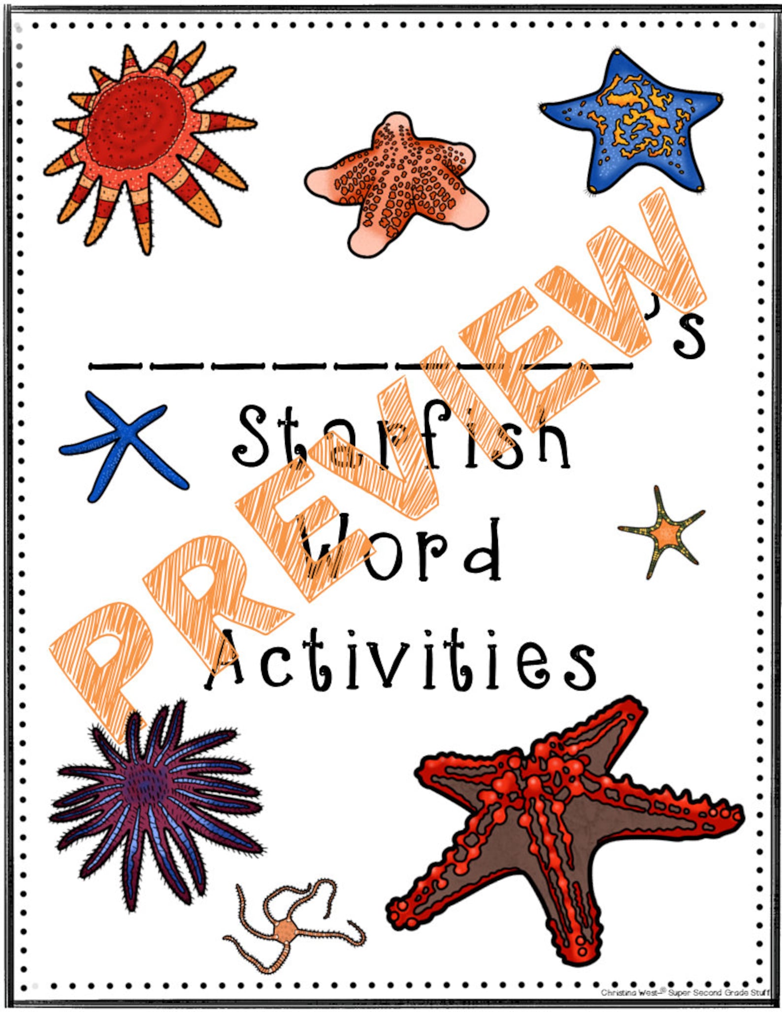 Starfish Themed Word Activities | 1st – 3rd | Homeschool | Printable ...