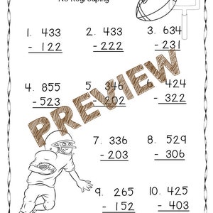 Two and Three Digit Subtraction | Regrouping and No Regrouping ...