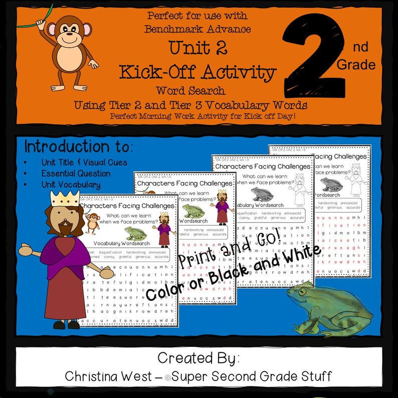 Benchmark Advance Aligned | 2nd Grade Units 1-5: Kick-off Activities ...