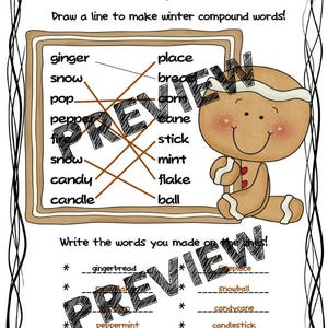 Compound Word Activities | Gingerbread | 1st – 3rd | Homeschool ...