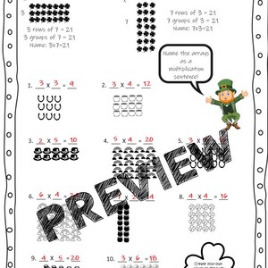 Lucky Arrays! | Multiplication Using Arrays | St Patricks Day | No Prep ...