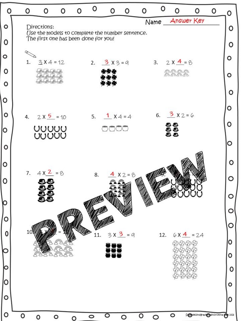 Lucky Arrays! | Multiplication Using Arrays | St Patricks Day | No Prep ...