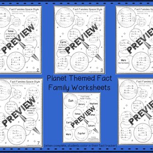 Addition and Subtraction & Multiplication and Division Fact Families ...