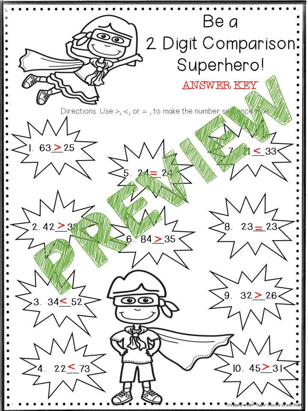 Comparing Two Digit Numbers | Comparison Symbols | Place Value ...