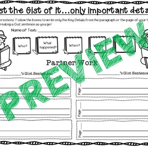 Reading Comprehension | Gist | Close Reading | Annotating | 1st – 4th | Homeschool | Worksheets ...