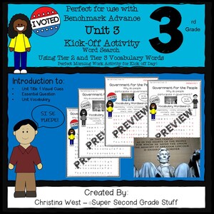 Benchmark Advance Aligned | 3rd Grade Units 1 - 5: Activities for Kick ...