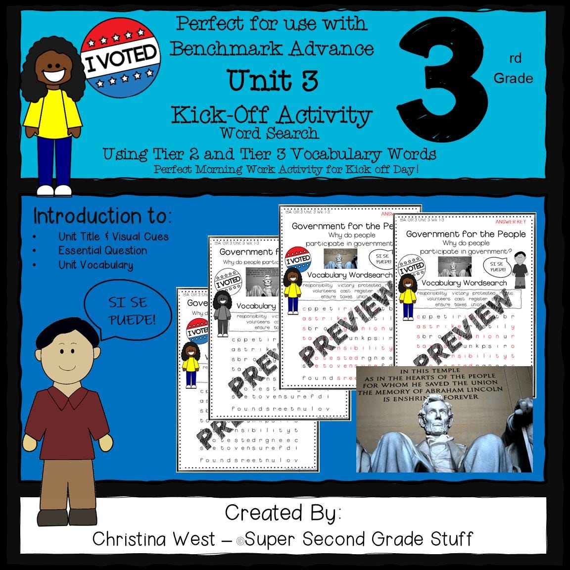 Benchmark Advance Aligned | 3rd Grade Units 1 - 5: Activities for Kick ...
