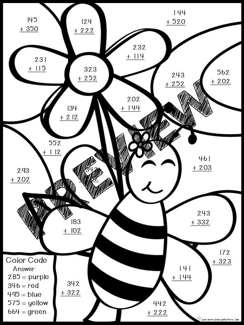 Two and Three Digit Addition| Regrouping and No Regrouping | Color by ...