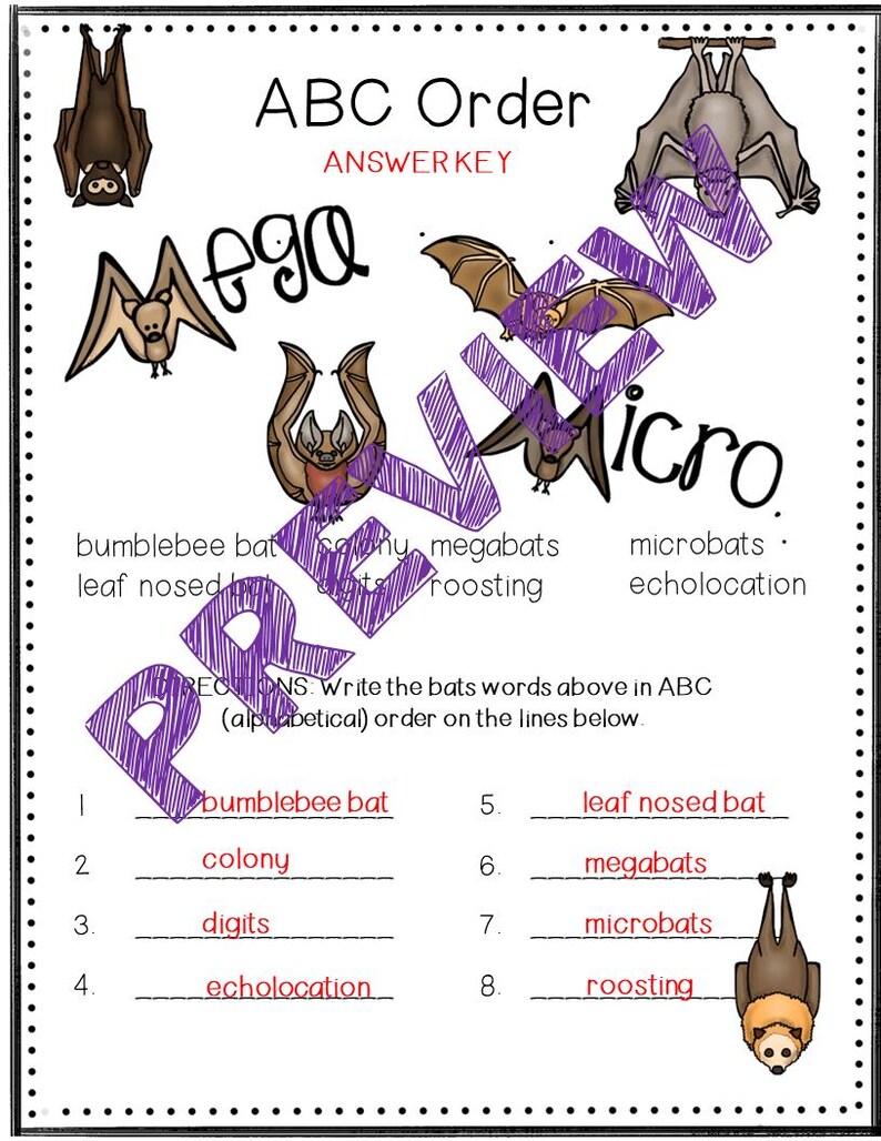 Bat Themed Math Activities | 1st – 3rd | Comparing 2 Digit Numbers ...