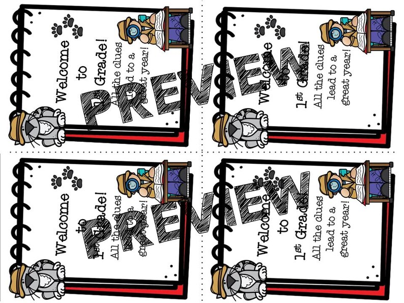 1st Grade Welcome Back Note for Students | No Prep-4 to a Page| First ...