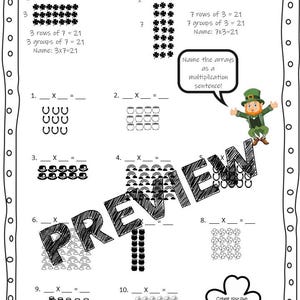 Lucky Arrays! | Multiplication Using Arrays | St Patricks Day | No Prep ...