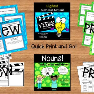 Verbs and Nouns Activities | 1st – 5th | Printable Worksheets ...