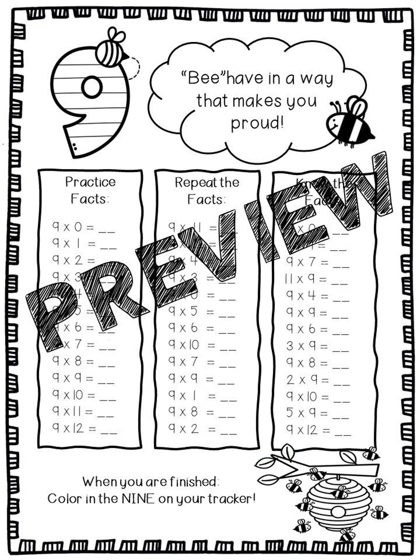 Multiplication Fact Tracker | 2nd – 5th | Homeschool | Printable ...