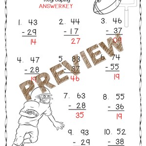Two and Three Digit Subtraction | Regrouping and No Regrouping ...