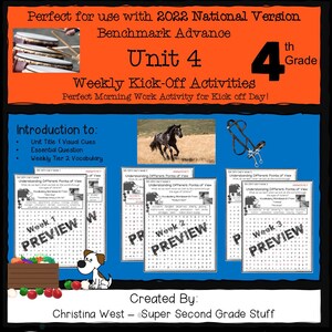 Benchmark Advance 2022 | 4th Grade | Unit 4 Three Weekly Tier 2 Vocab ...
